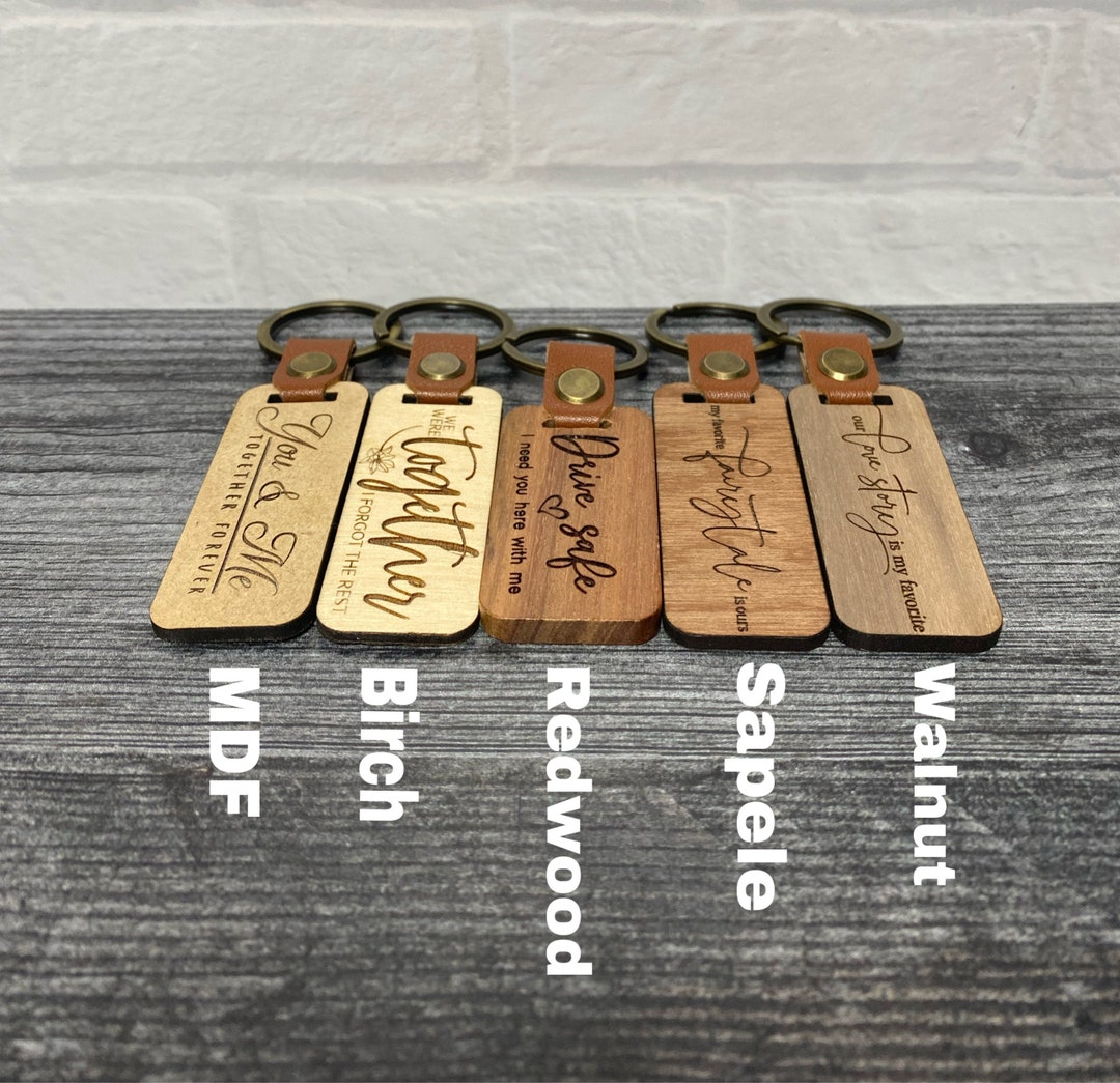 Custom Engraved Wood Keychain, Anniversary Gift, Boyfriend Gift ...