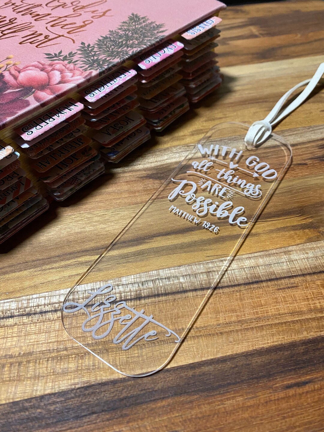 Personalized Bookmark, Bible Verse Bookmark, Acrylic Bookmark, Bookmark ...