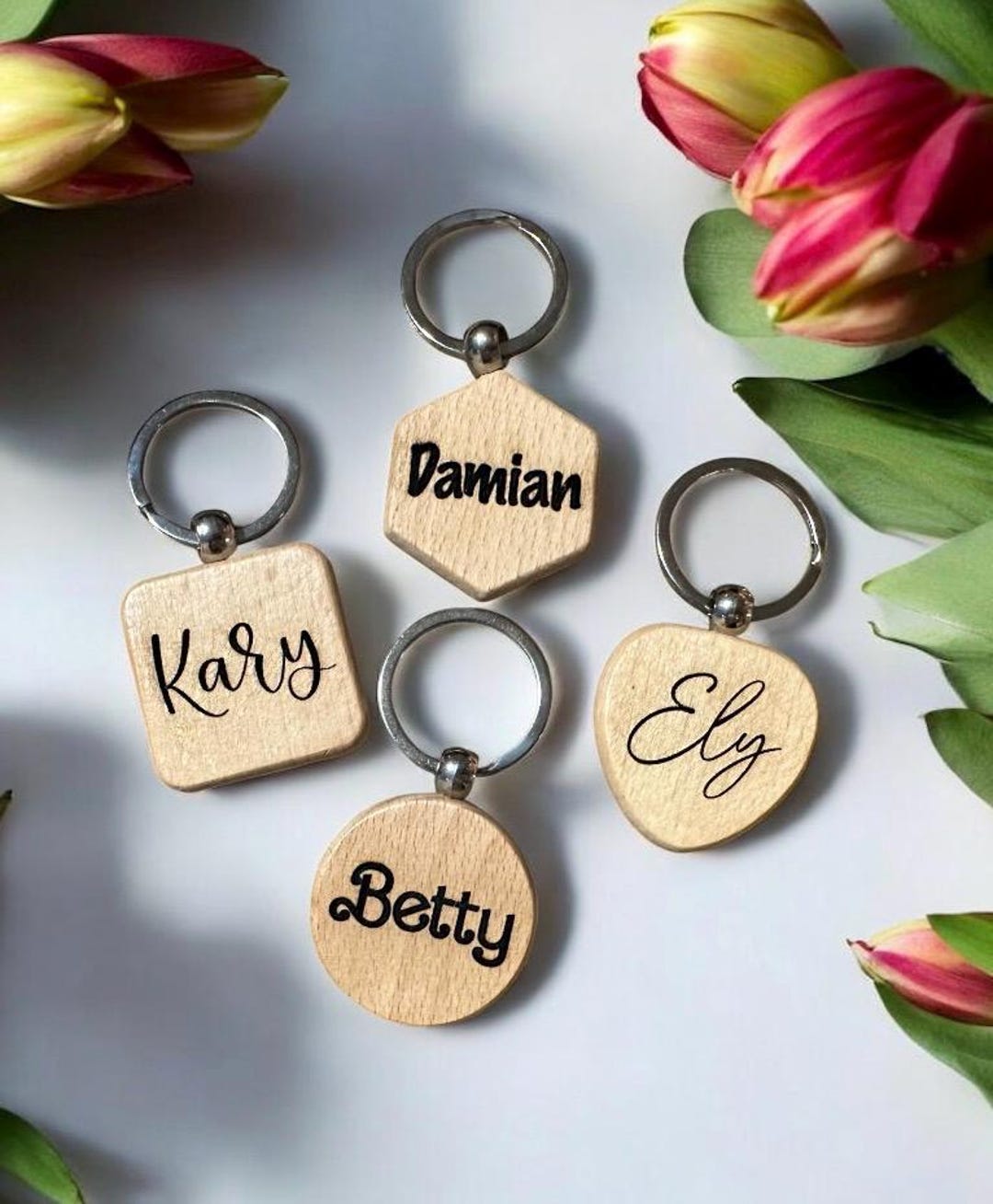 Engraved Wood Keychain: Personalized Quote, Bridesmaid or Motivational ...