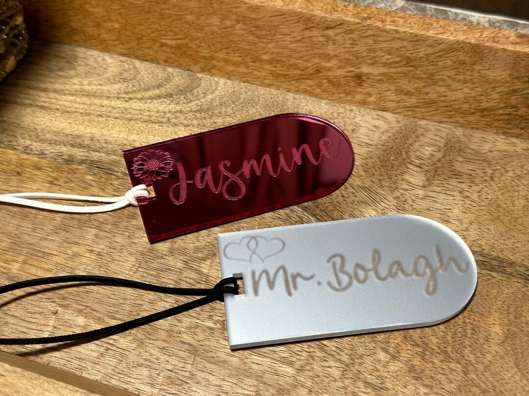 Personalized Name Tag, Custom Luggage Tags, Bag Tag, Gym Name Tag ...