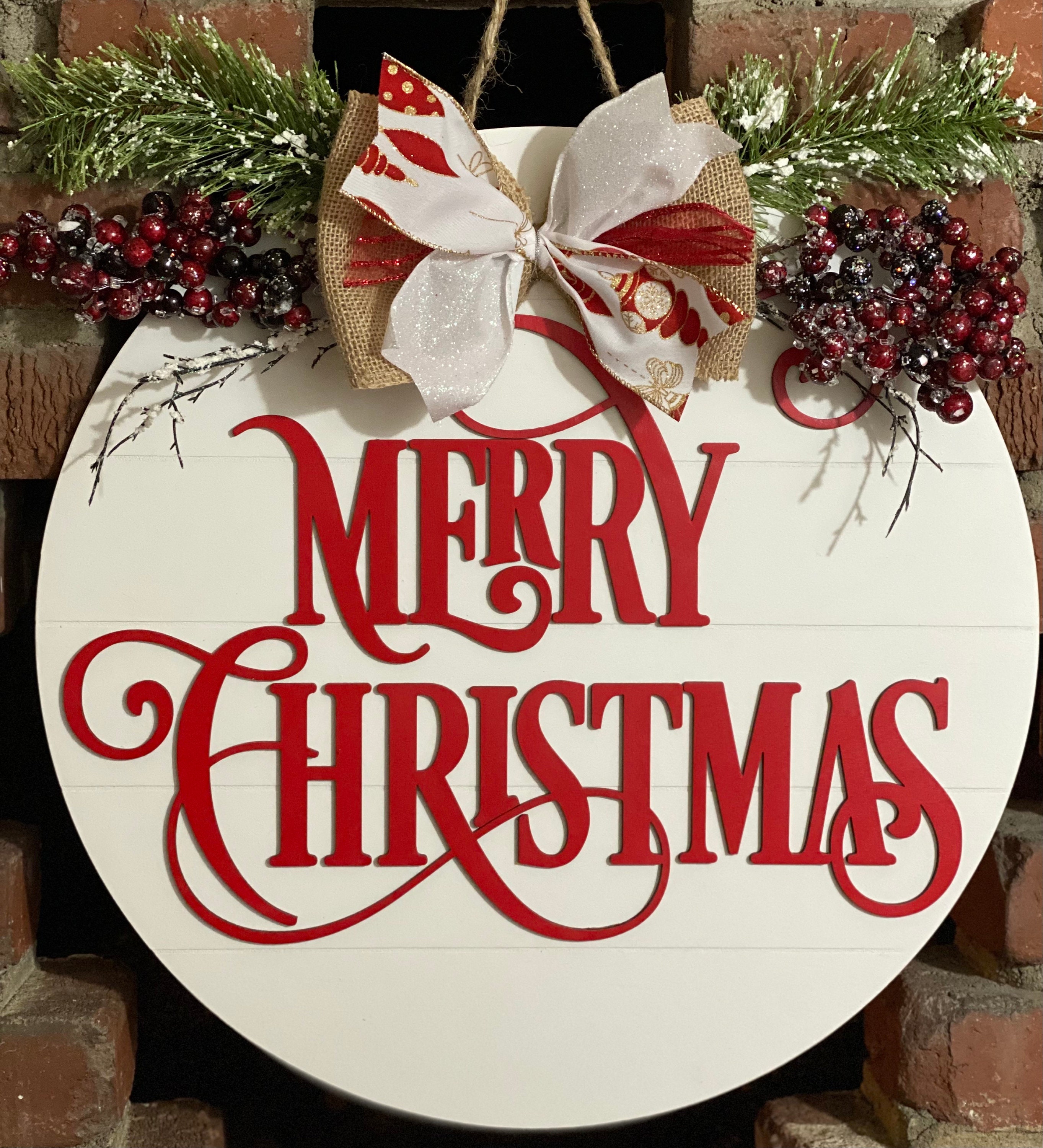 Holiday Door Hanger Merry Christmas Door Hanger Shiplap Door - Etsy