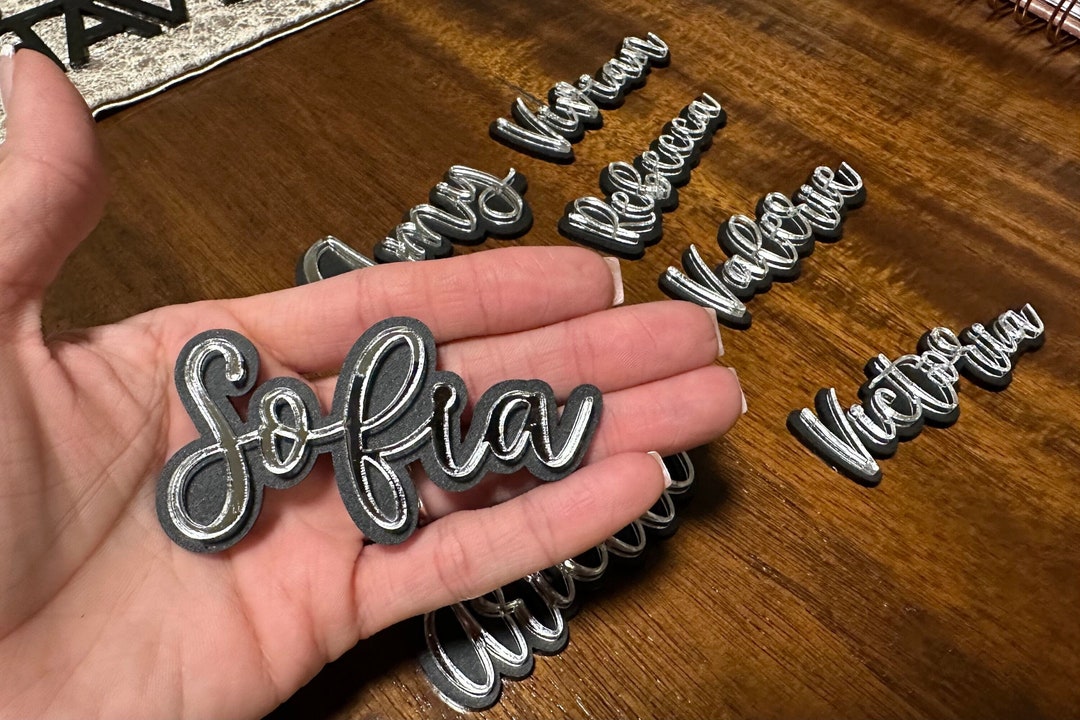 Custom Nameplate, Custom Acrylic Name, 3D Acrylic Nameplate, Laser Cut ...
