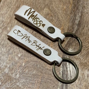 Custom Keychain, Leather Keychain, Personalized Keychain, Handmade ...