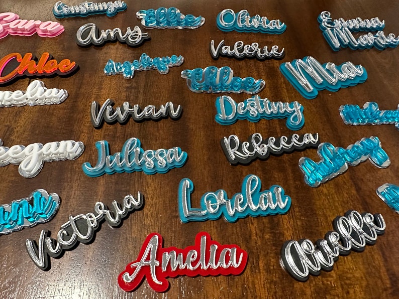 Custom Nameplate Custom Acrylic Name 3D Acrylic Nameplate - Etsy