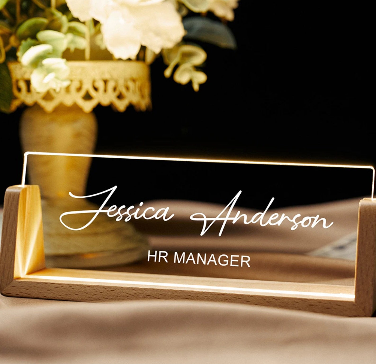 Personalized Modern Office Desk Name Plate, Custom Desk Nameplate With ...