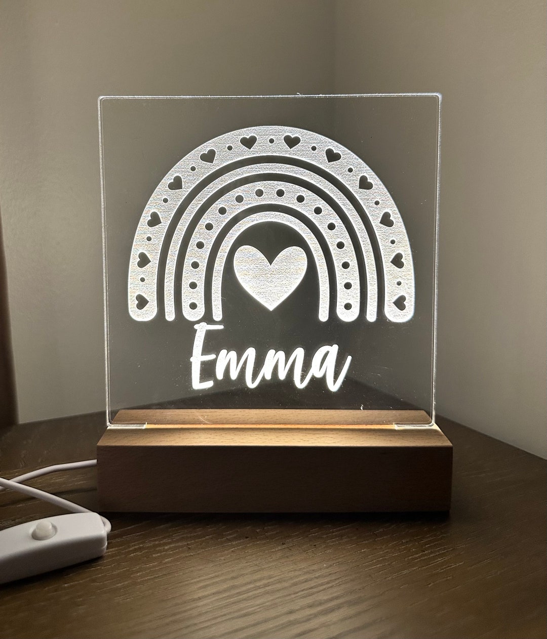 Personalized Name Night Light, Christmas Night Light, Custom Night ...