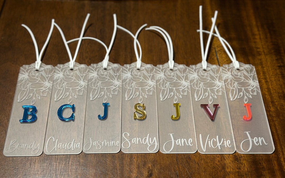 Personalized Bookmark, Custom Bookmark, 3D Bookmark, Floral Bookmark ...