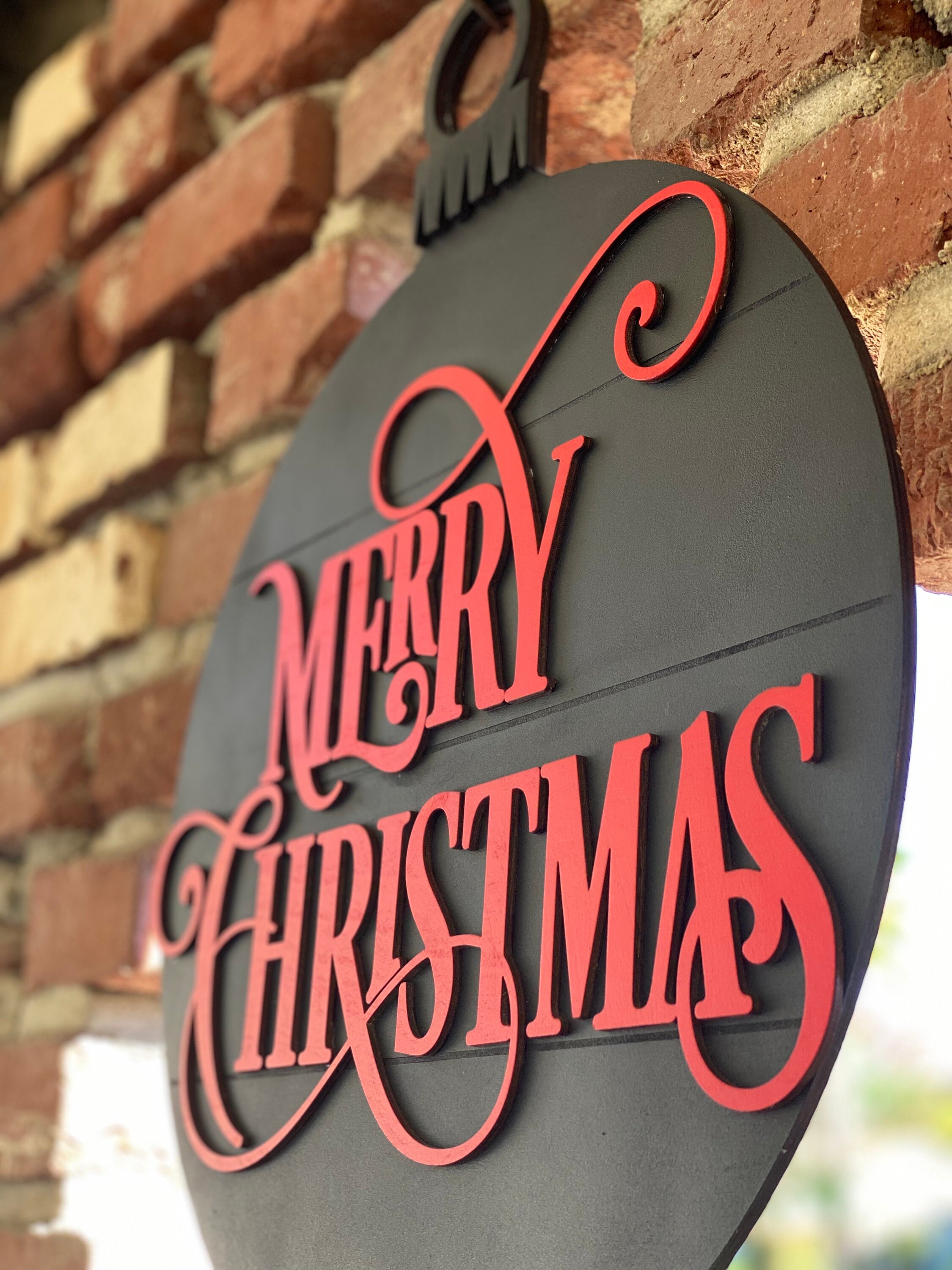 Merry Christmas Home Sign Shiplap Door Hanger Front Door | Etsy