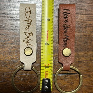 Custom Keychain, Leather Keychain, Personalized Keychain, Handmade ...