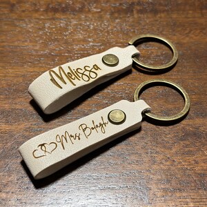 Custom Keychain, Leather Keychain, Personalized Keychain, Handmade ...