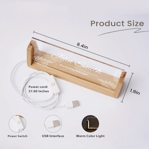 Personalized Modern Office Desk Name Plate, Custom Desk Nameplate With ...