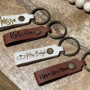 Custom Keychain, Leather Keychain, Personalized Keychain, Handmade ...