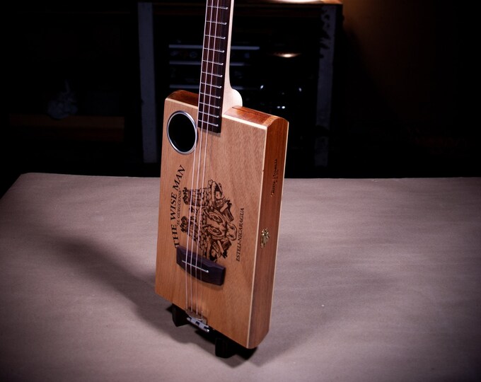 4 String Acoustic Cigar Box Guitar, the Wise Man Box - Etsy