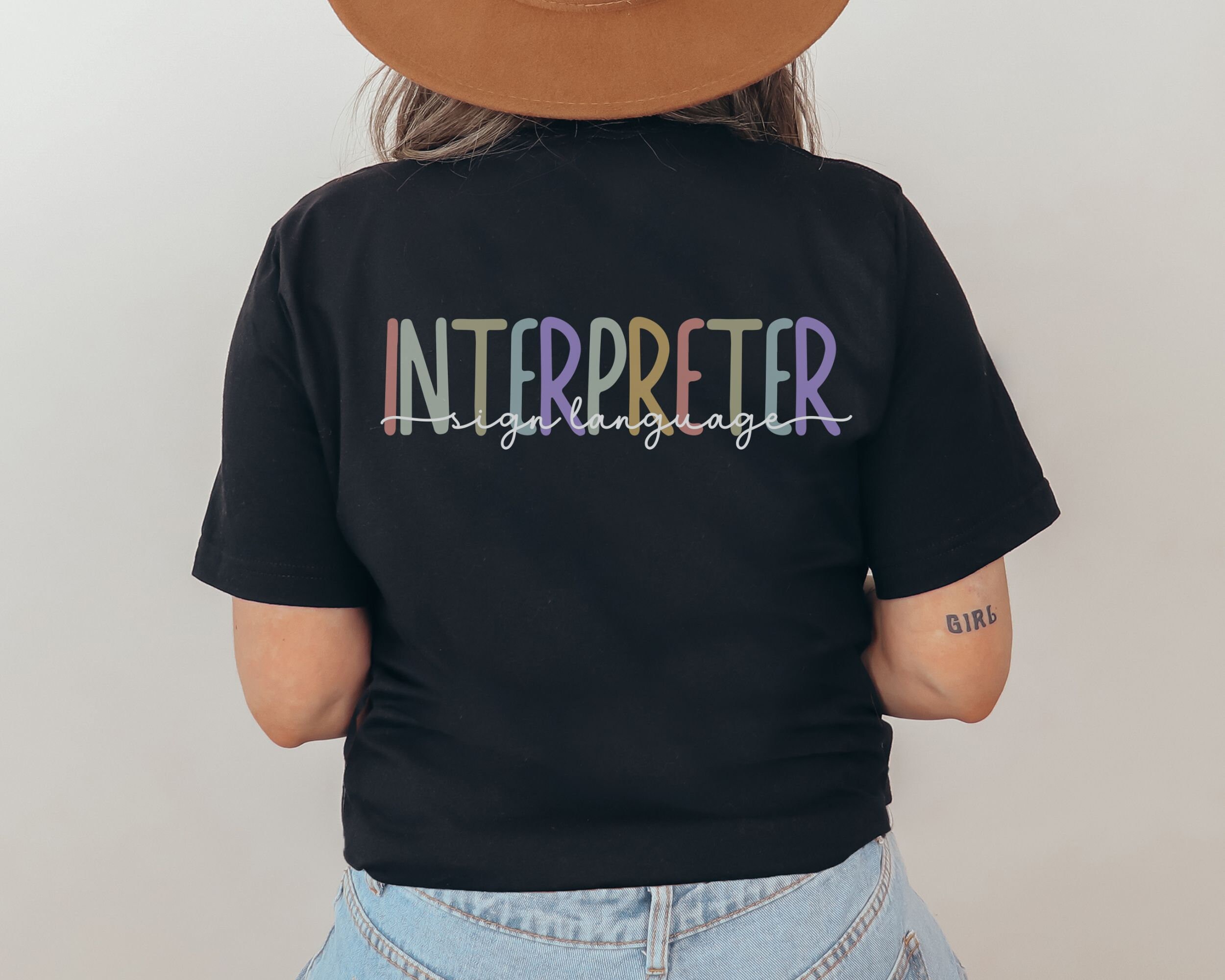 ASL Interpreter Tee, American Sign Language Gift, ASL Gift, ASL Teacher ...