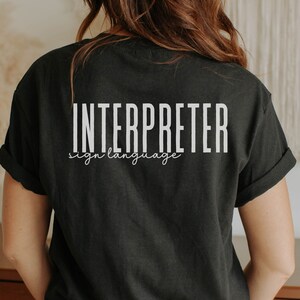 ASL Interpreter Tee, American Sign Language Gift, ASL Gift, ASL Teacher ...