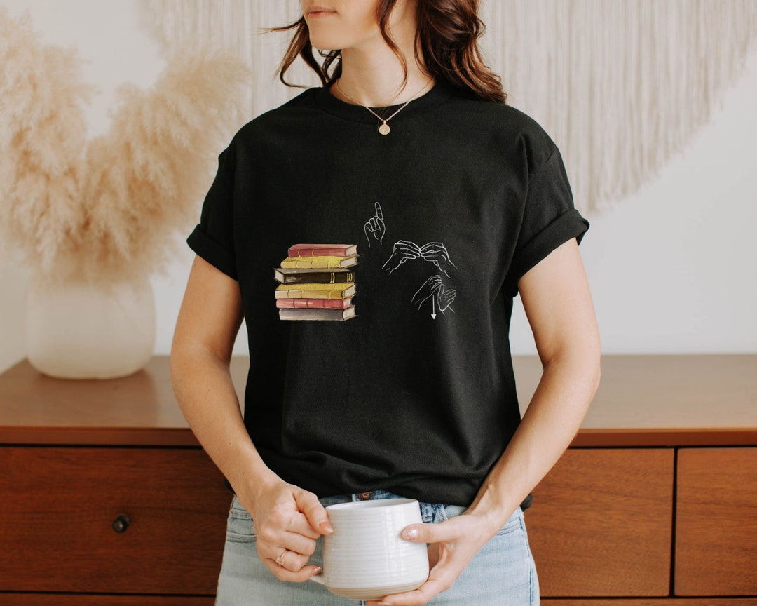 ASL One More Chapter, Deaf Reading Shirt, Sign Language Book Lover ...