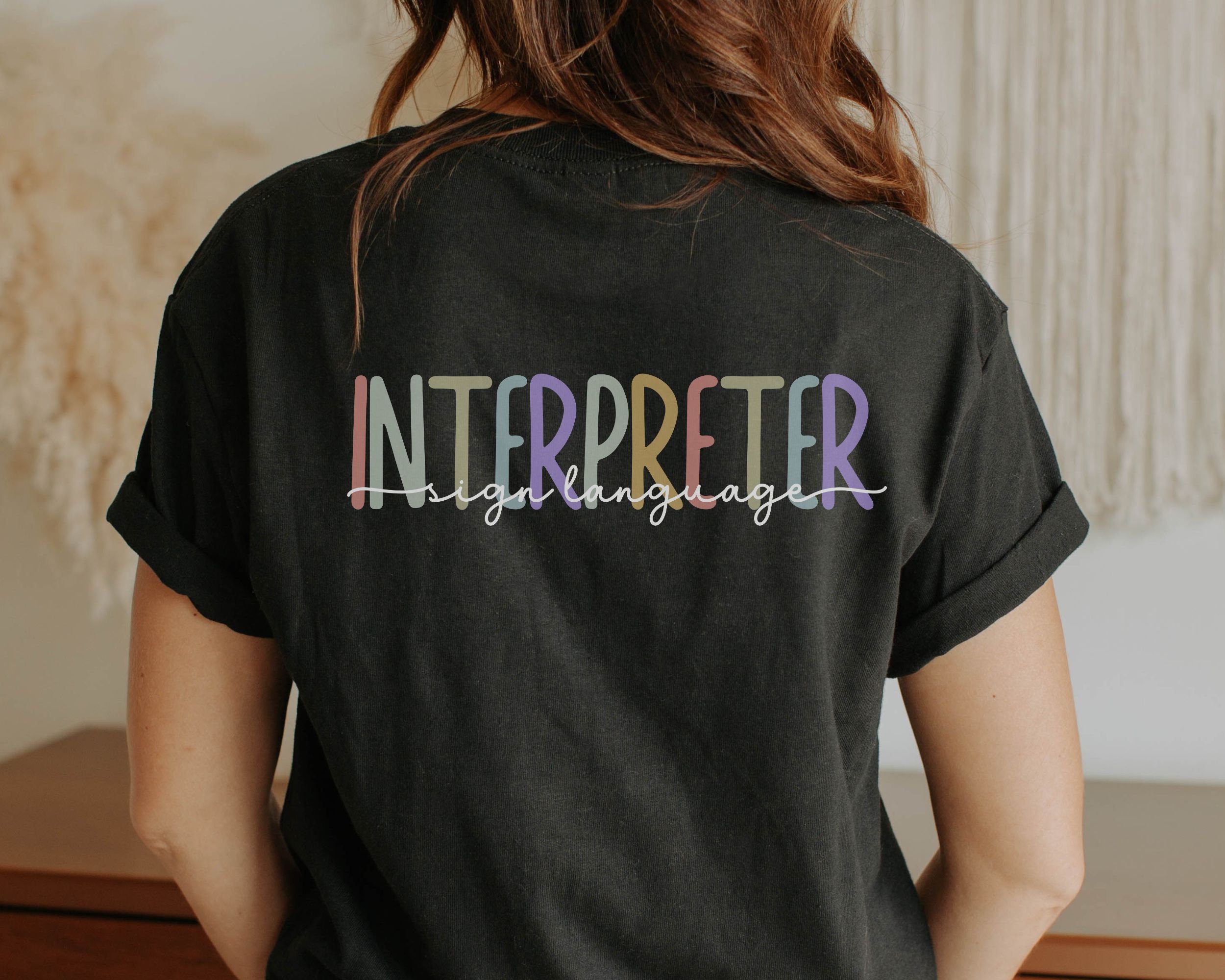 ASL Interpreter Tee, American Sign Language Gift, ASL Gift, ASL Teacher ...