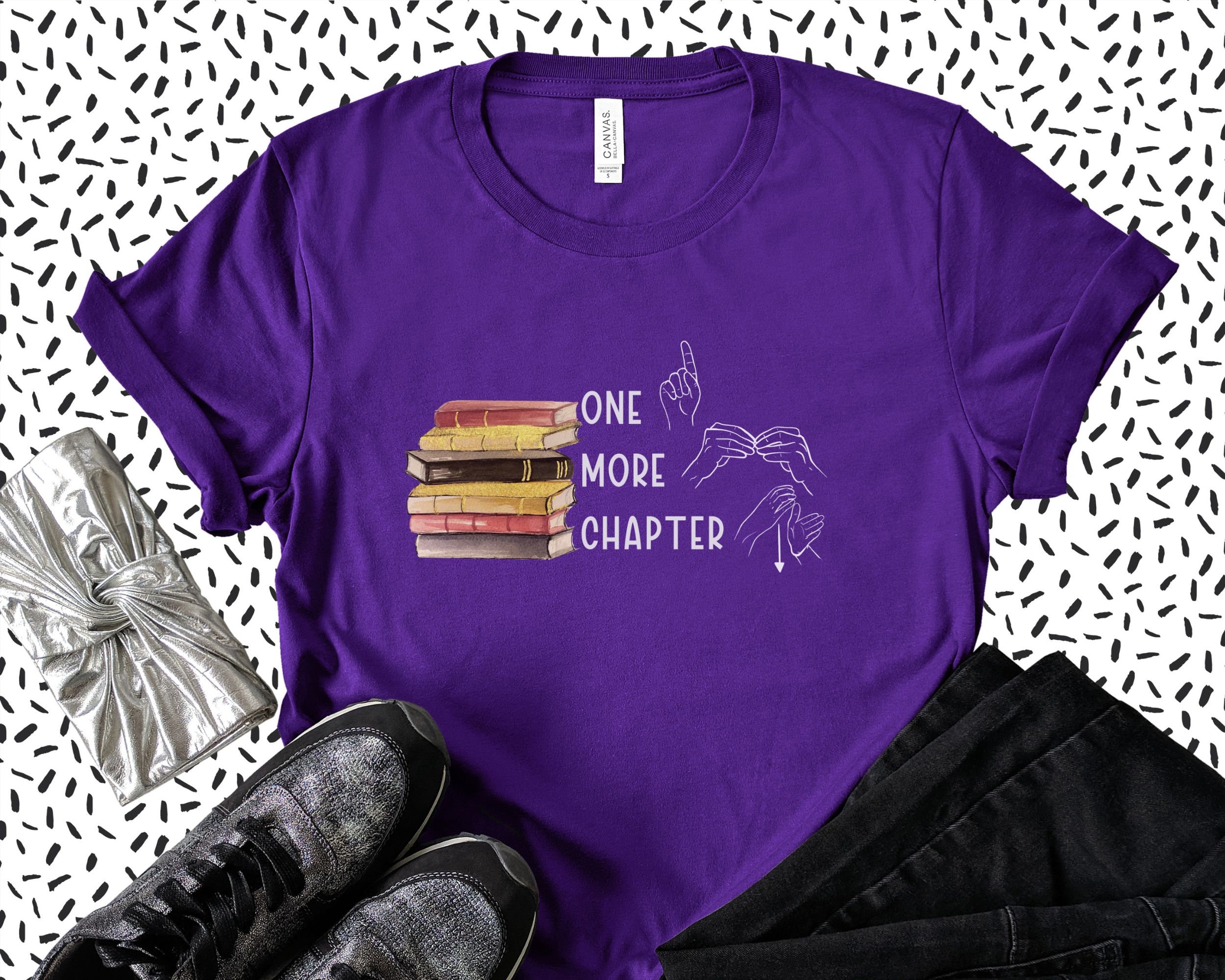 ASL One More Chapter, Deaf Reading Shirt, Sign Language Book Lover ...