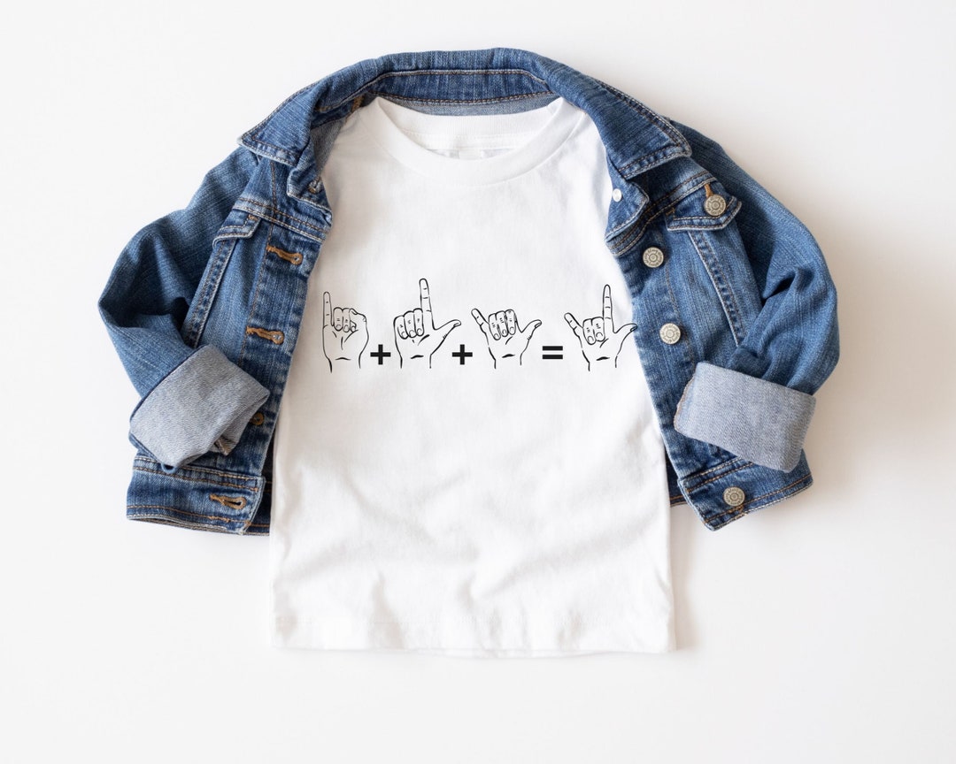 ASL Ily Math American Sign Language Tee Gift for Deaf - Etsy