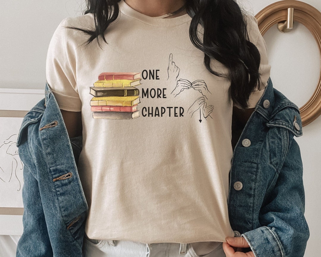 ASL One More Chapter [corrected], Deaf Reading Shirt, Sign Language ...