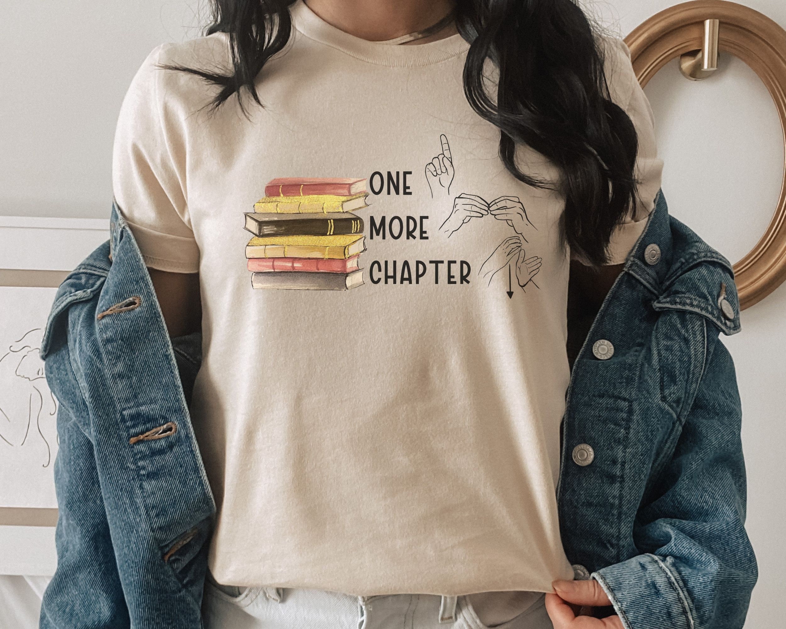 ASL One More Chapter, Deaf Reading Shirt, Sign Language Book Lover ...