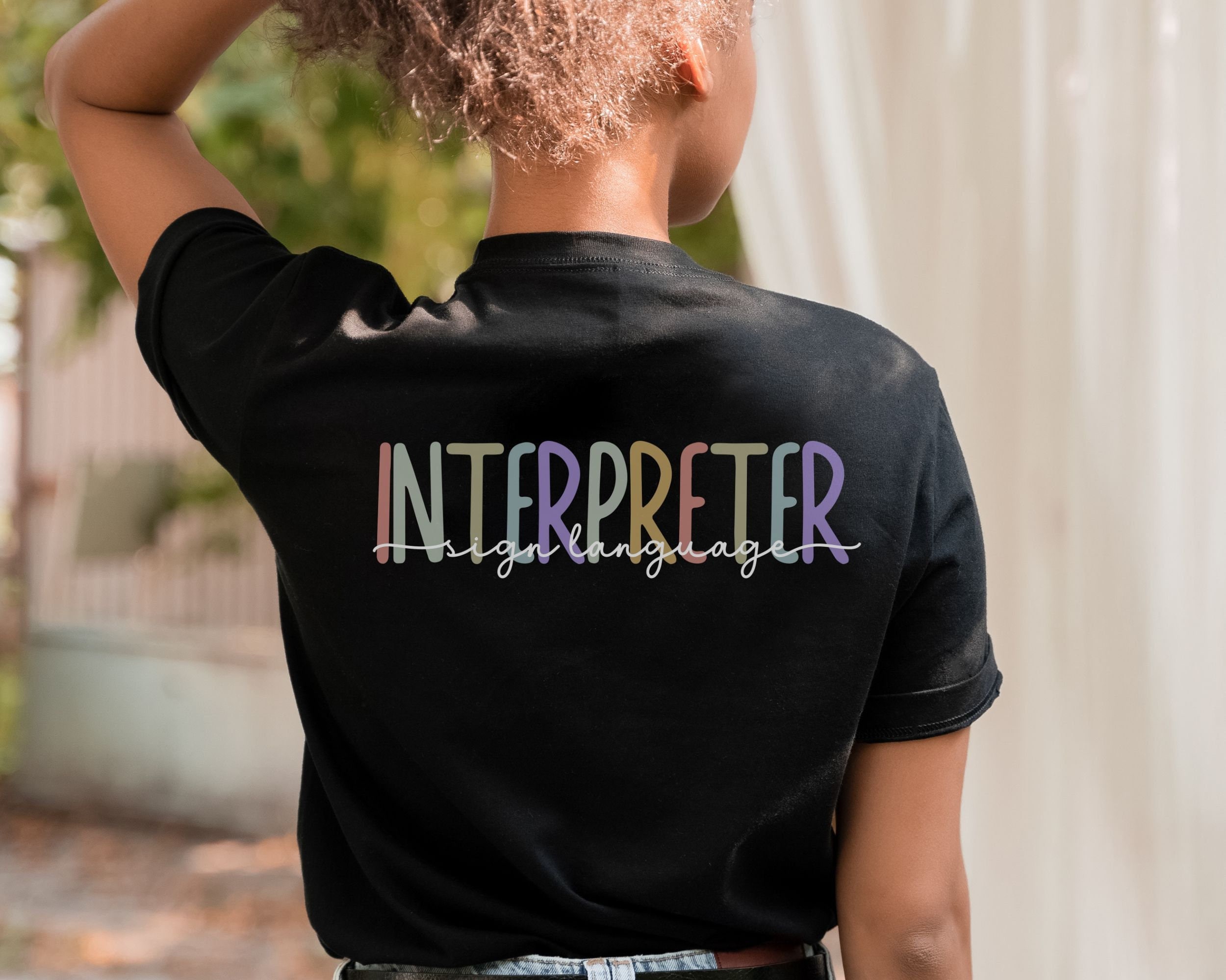 ASL Interpreter Tee, American Sign Language Gift, ASL Gift, ASL Teacher ...