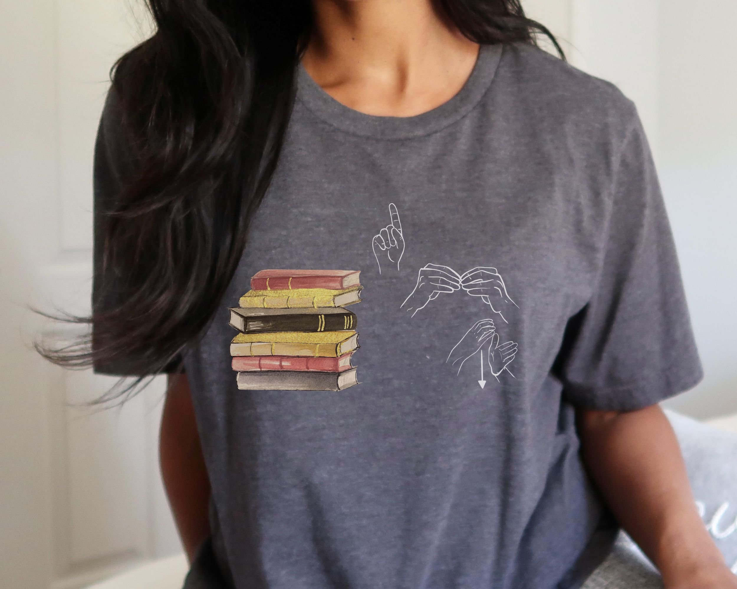 ASL One More Chapter Deaf Reading Shirt Sign Language Book - Etsy