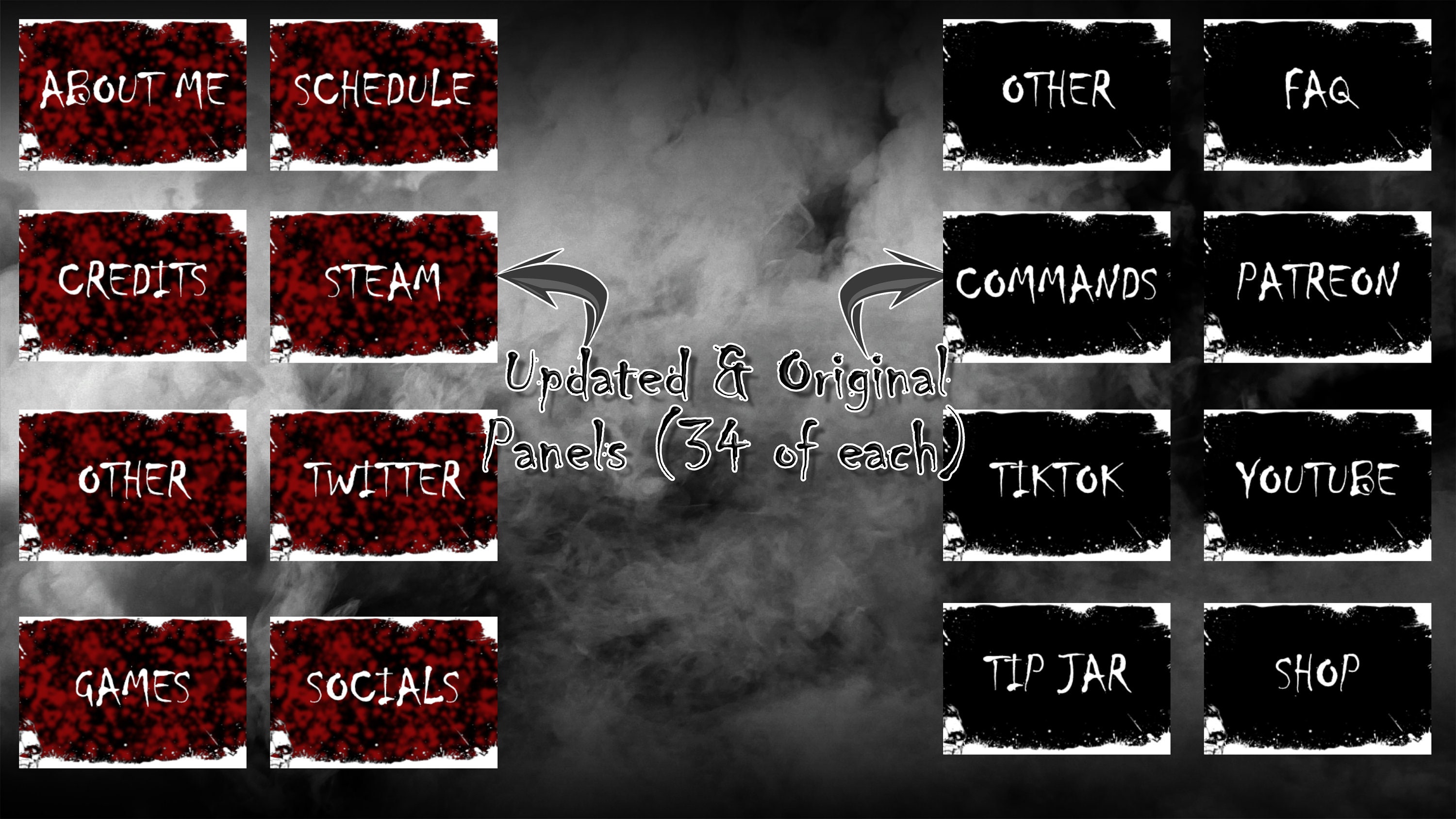 UPDATED Animated horror Themed Complete Stream Bundle Twitch Overlay ...