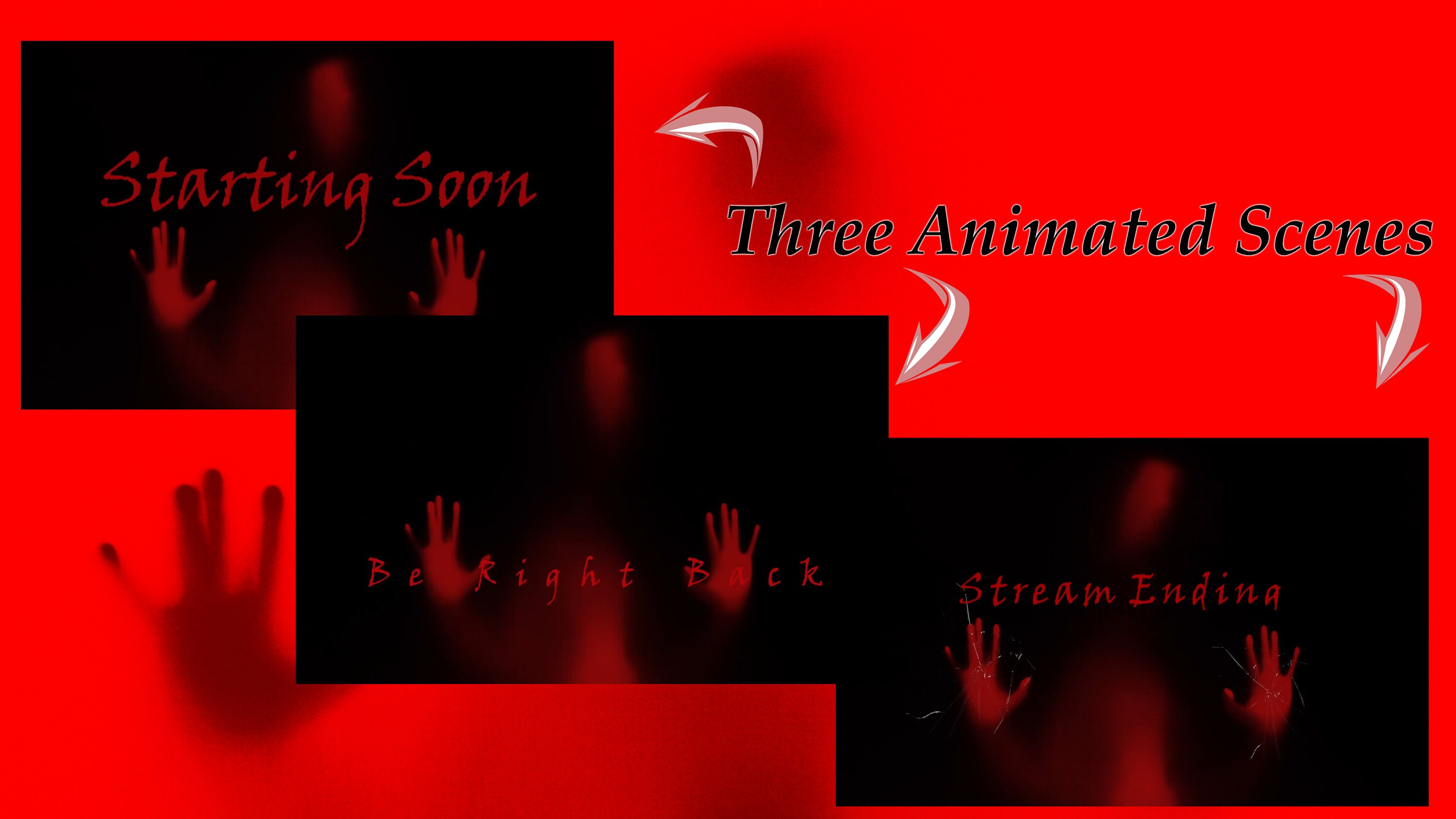 Animated Twitch Mini Bundle, Horror Scary Goth Webcam Border Twitch ...