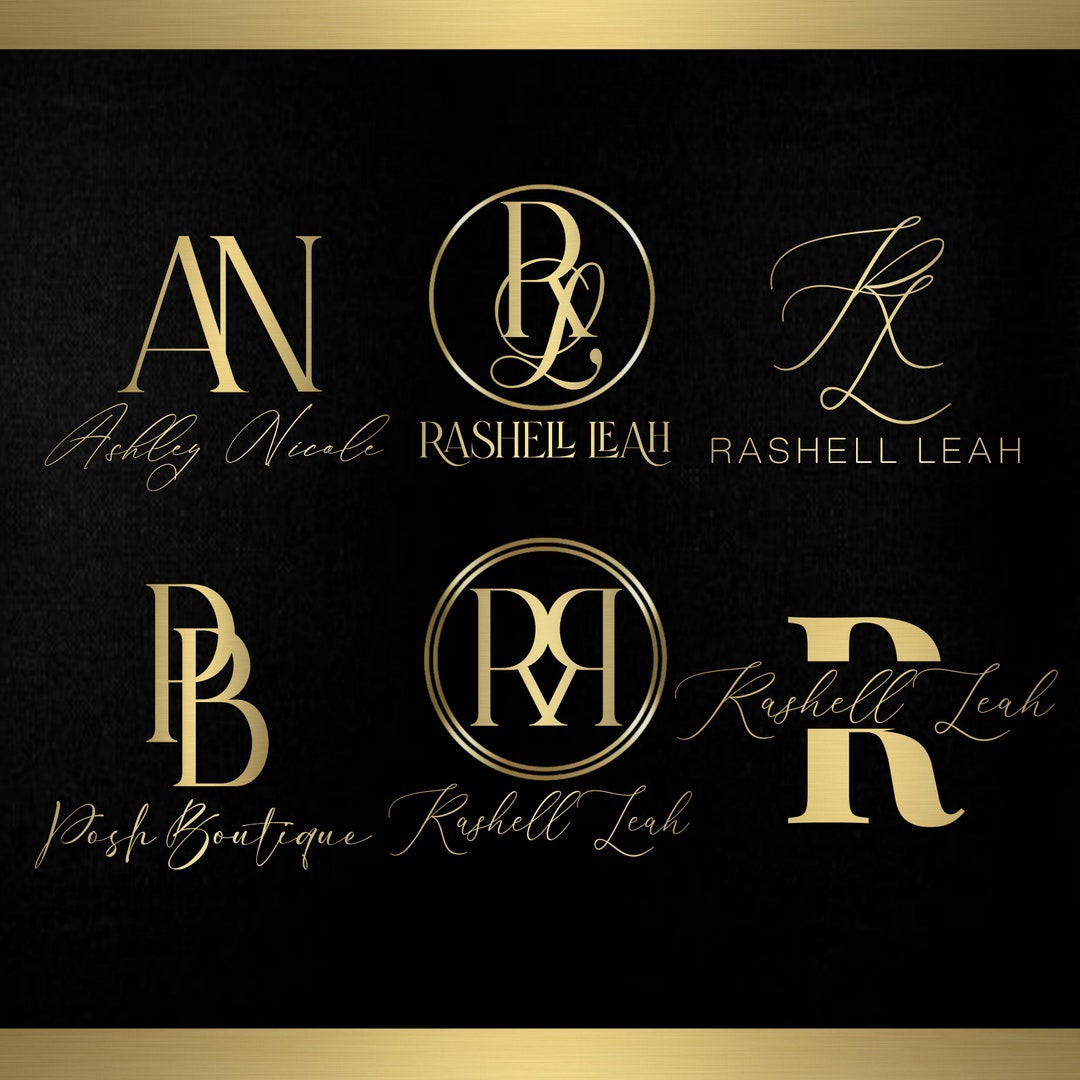 Gold Luxury Signature Logo | Luxury Logo Collection - Etsy