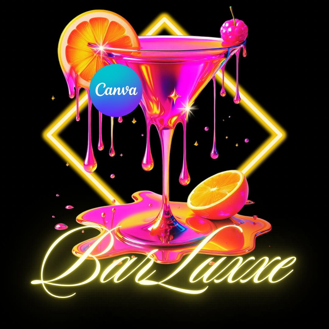 Bartender Logo, Mobile Bartending Logo, DIY Logo, Business Logo, Luxury ...