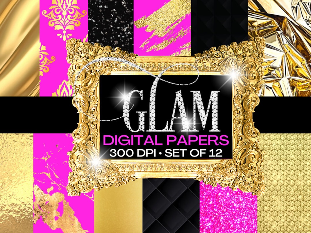 GLAM DIGITAL PAPERS Glitter Digital Paper Diamond Textures Glam ...