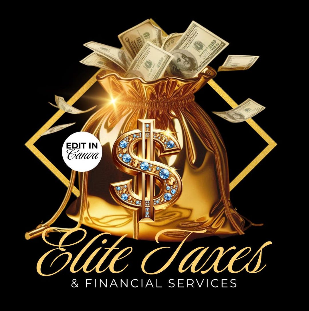 Tax Logo, Tax Preparer Logo, DIY Logo, Business Logo, Luxury Logo, Gold ...