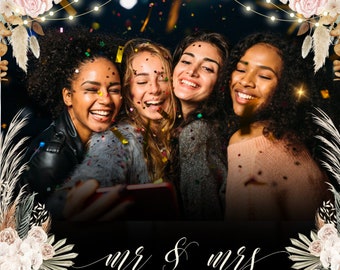 360 Photo Booth Overlay, Dusty Blue Photo Booth Overlays, 360 Wedding ...