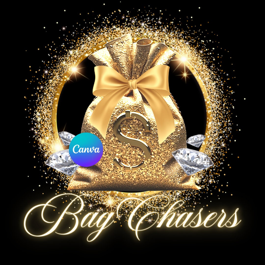 Money Bag Logo, Money Logo, DIY Logo, Business Logo, Luxury Logo, Glam ...