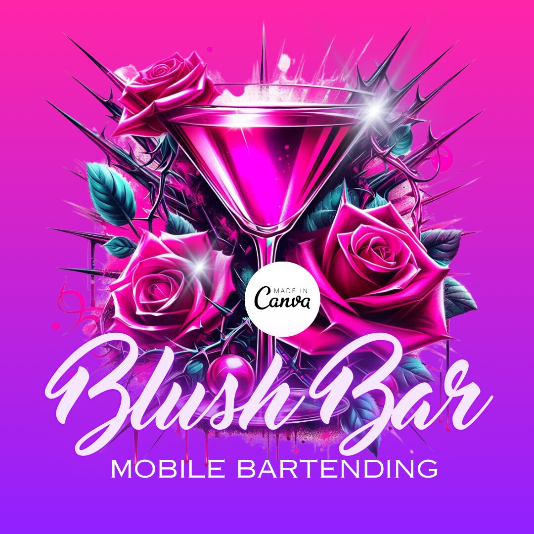 Bartender Logo, Mobile Bartending Logo, DIY Logo, Business Logo, Luxury ...