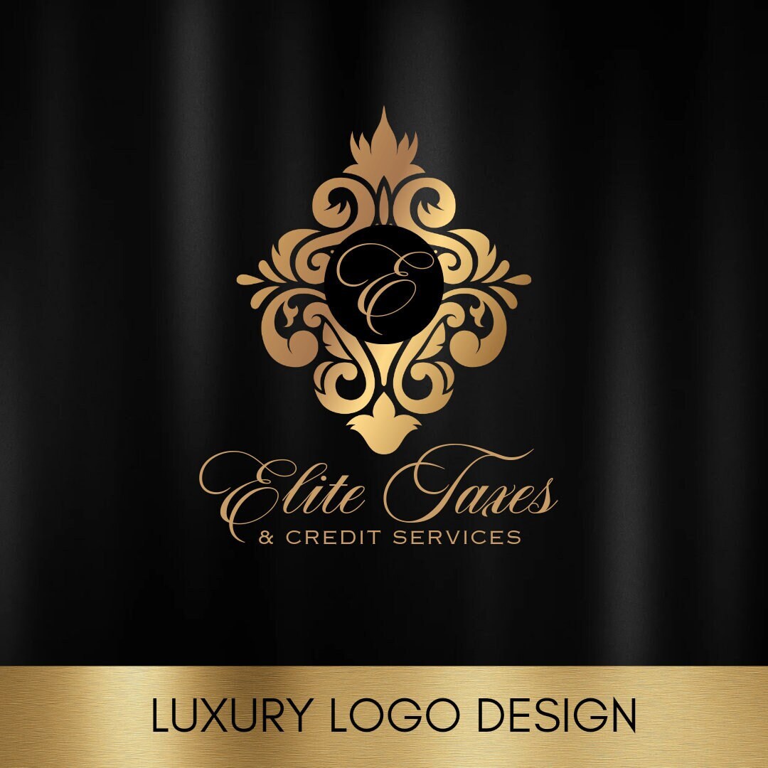 Luxury Logo | Tax Logo | Gold Logo | Credit Repair Logo | Glam Logo ...