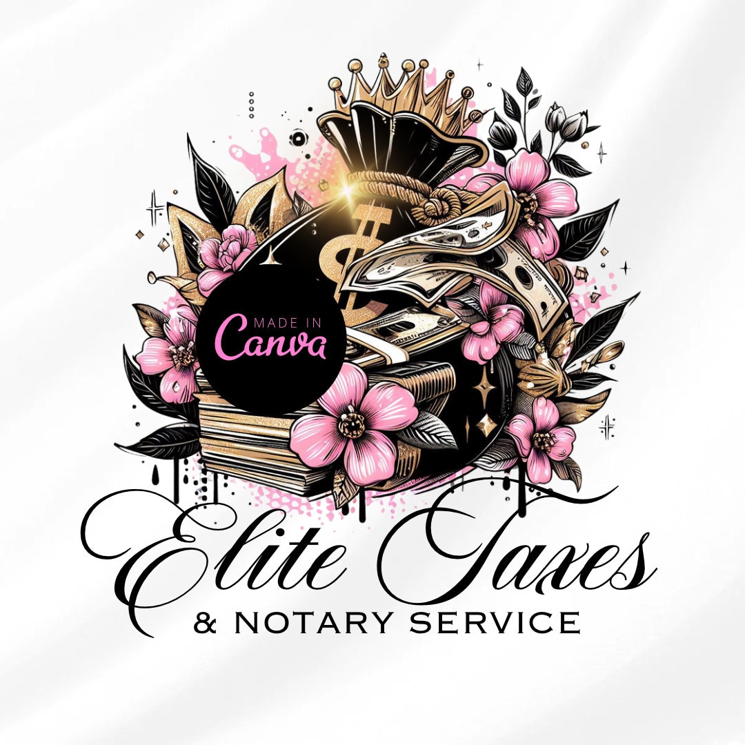 Tax Preparer Logo, Tax Logo, DIY Logo, Business Logo, Luxury Logo, Glam ...