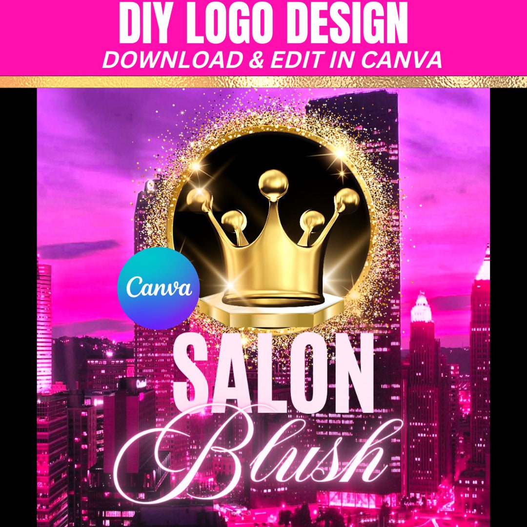 Glam Logo, DIY Logo, Boutique Logo, Hair Logo, Luxury Logo, Salon Logo ...