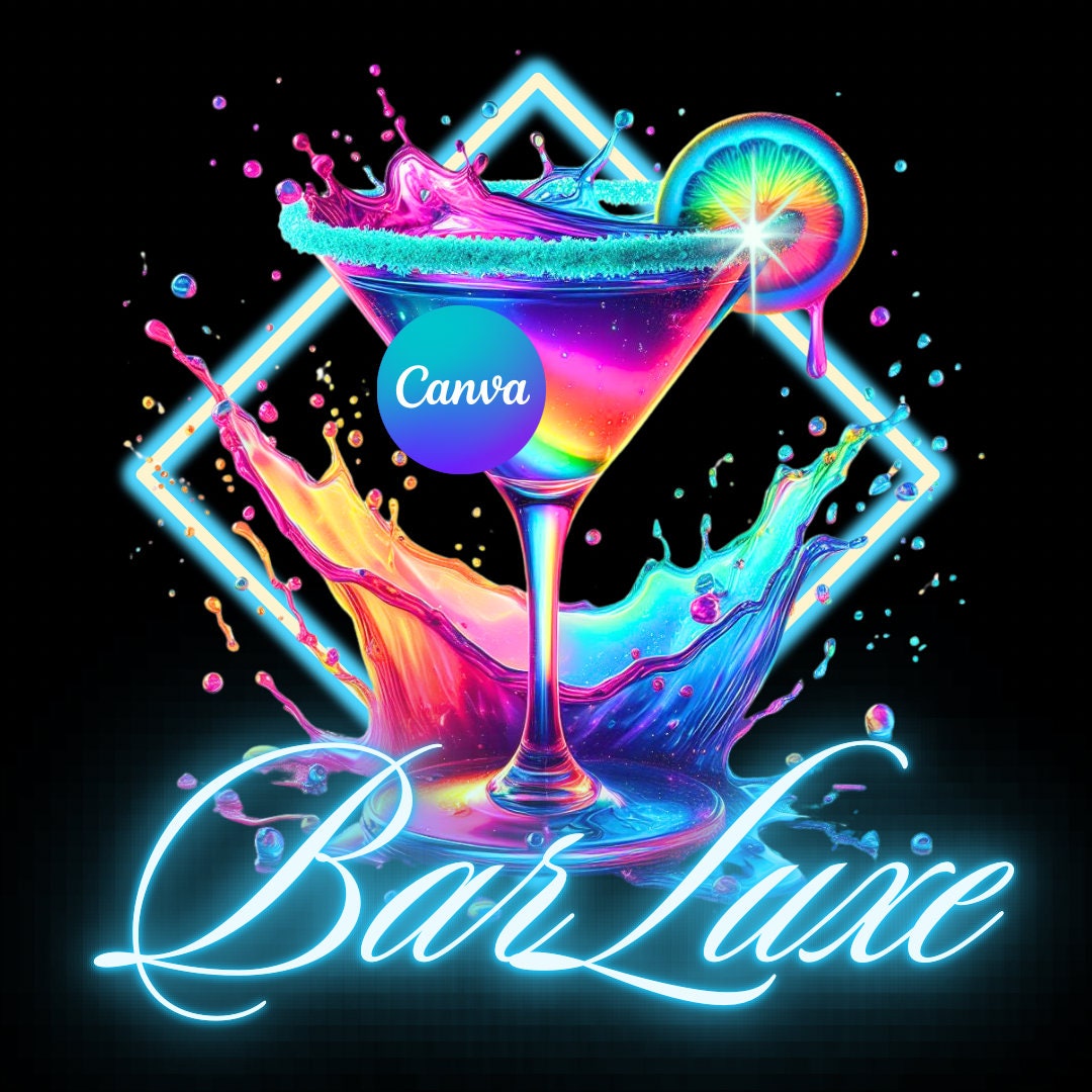 Bartender Logo, Mobile Bartending Logo, DIY Logo, Business Logo, Luxury ...