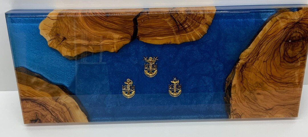 Navy Chief Epoxy Charcuterie Board CPO, SCPO, MCPO Immediate Ship - Etsy