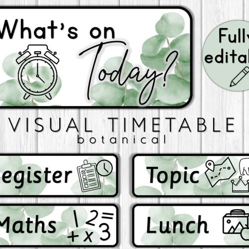 Visual Timetable Botanical - Etsy