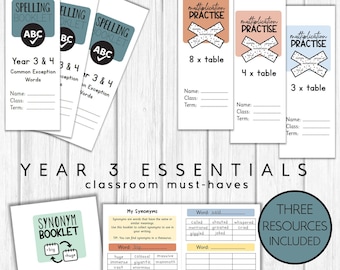 Year 3 and 4 Spelling Words - Etsy UK