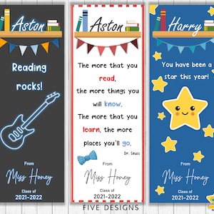 Personalised End of Year Bookmarks 2023 - Etsy
