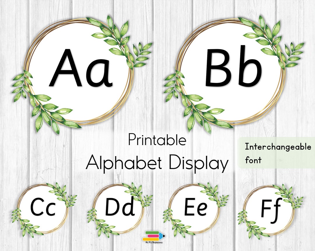 Alphabet Display - Botanical Alphabet Display - Etsy