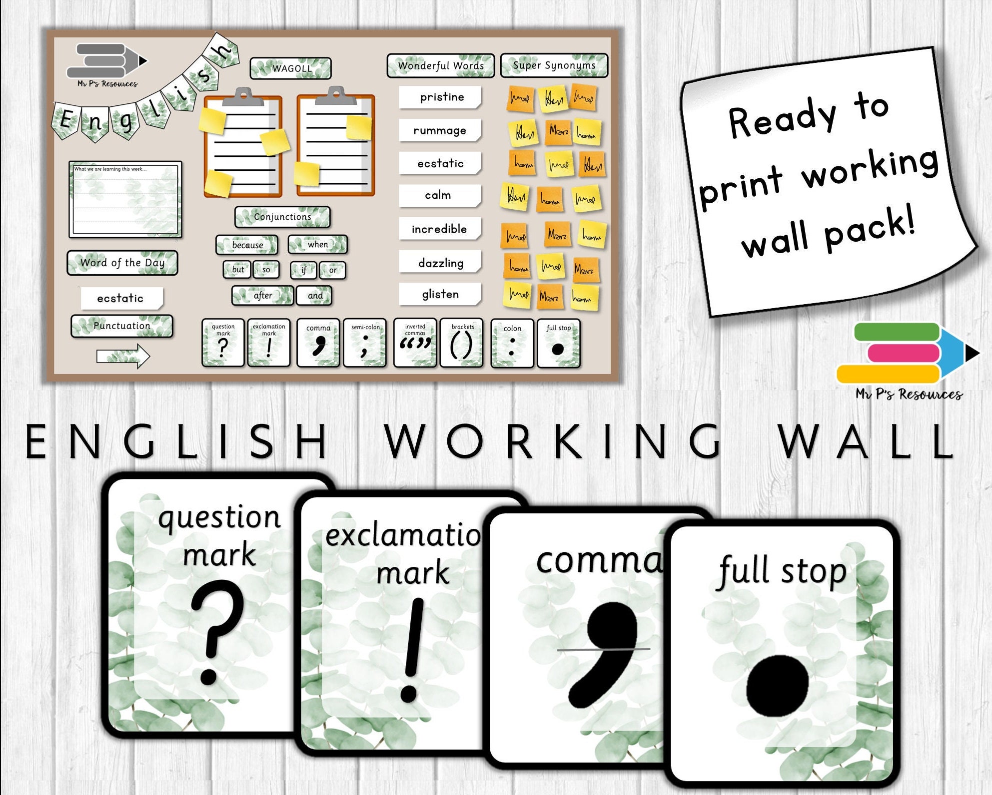 English Working Wall Display (botanical) - Etsy UK