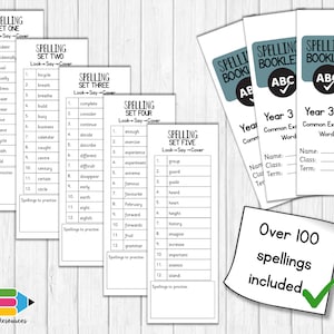 Year 3 & 4 Spelling Booklet - Etsy