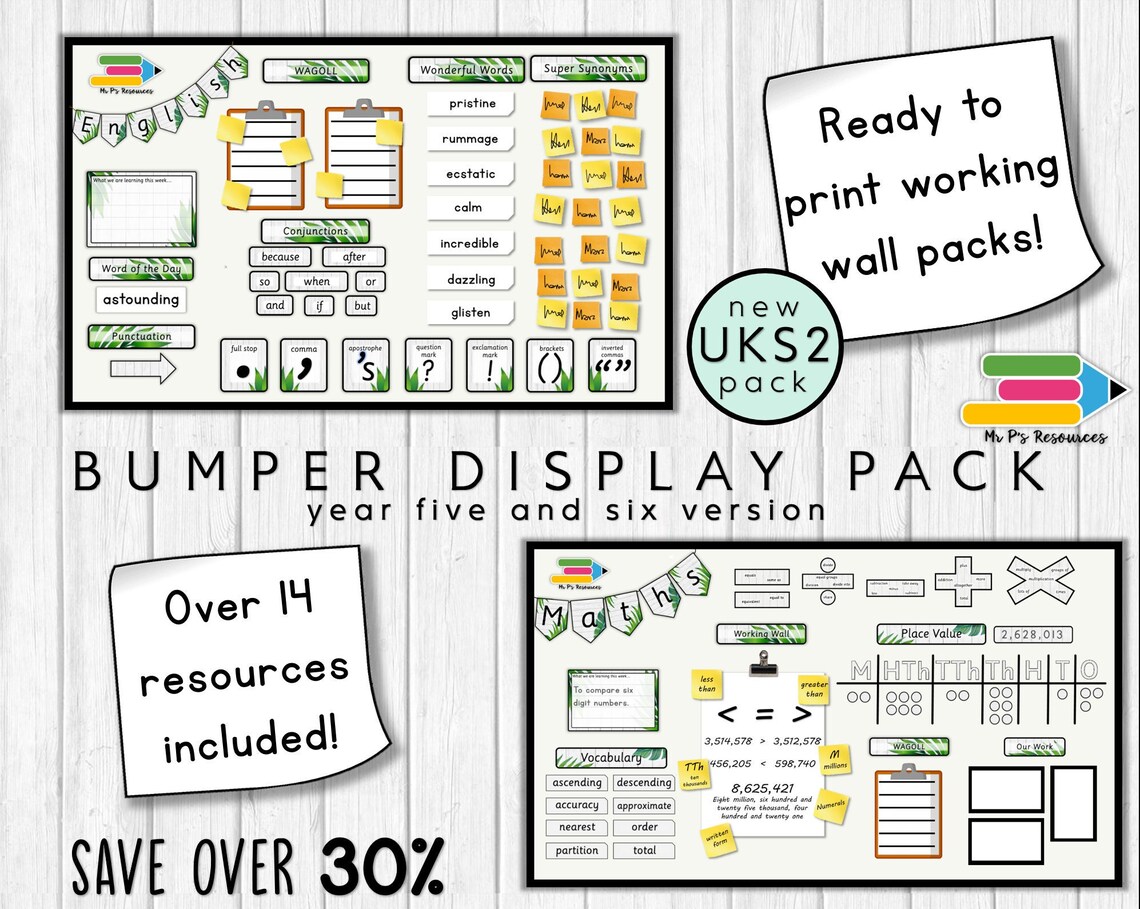 Year 5/6 Maths & English Display Pack save 30% UKS2 Display - Etsy UK