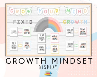 Growth Mindset Bulletin Board - Etsy