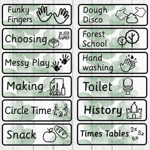 Visual Timetable - Botanical - Etsy